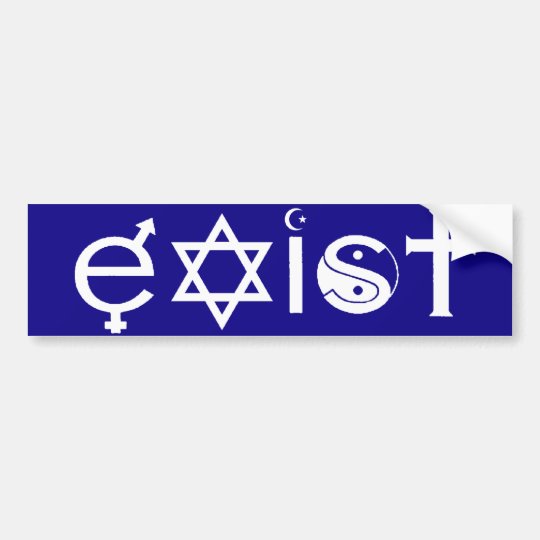 Exist Coexist Parody Bumper Sticker | Zazzle.com