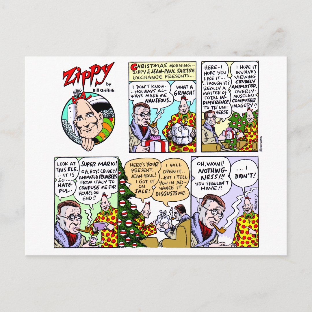 Existential Christmas postcard | Zazzle