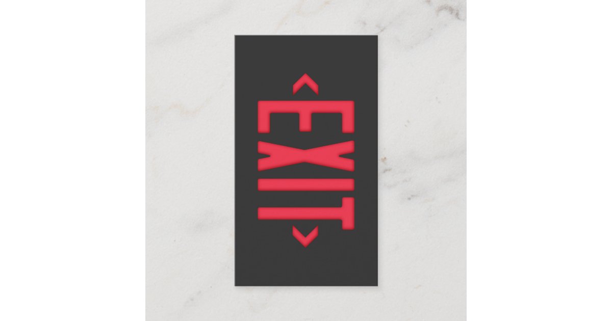 EXIT BUSINESS CARD | Zazzle