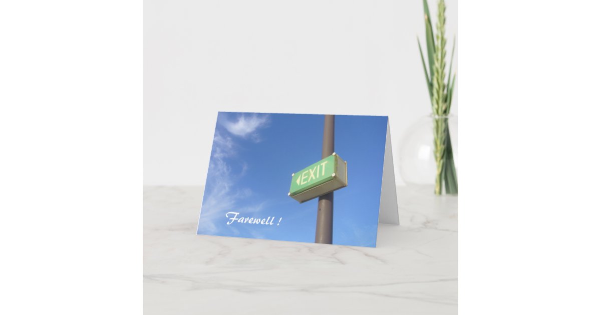 exit card | Zazzle