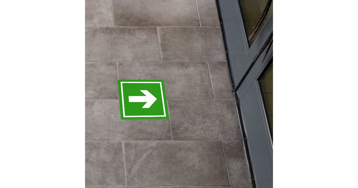 Exit, Emergency and Fire Exit Icon Floor Decals | Zazzle