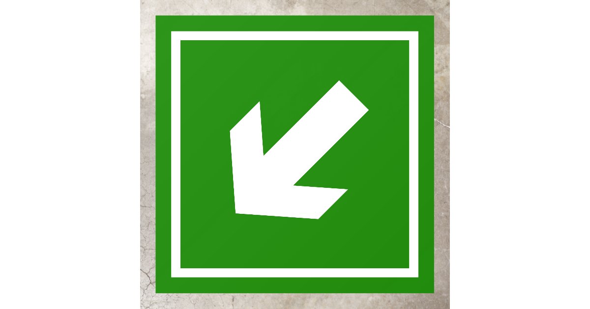 Exit, Emergency and Fire Exit Icon Floor Decals | Zazzle