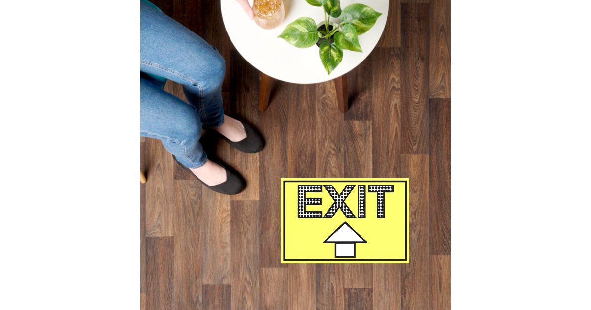 Exit Floor Sign Floor Decals | Zazzle