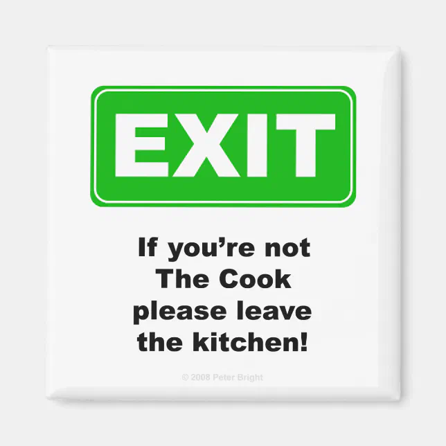 EXIT kitchen - Magnet | Zazzle