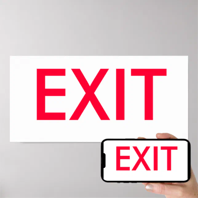 EXIT POSTER | Zazzle