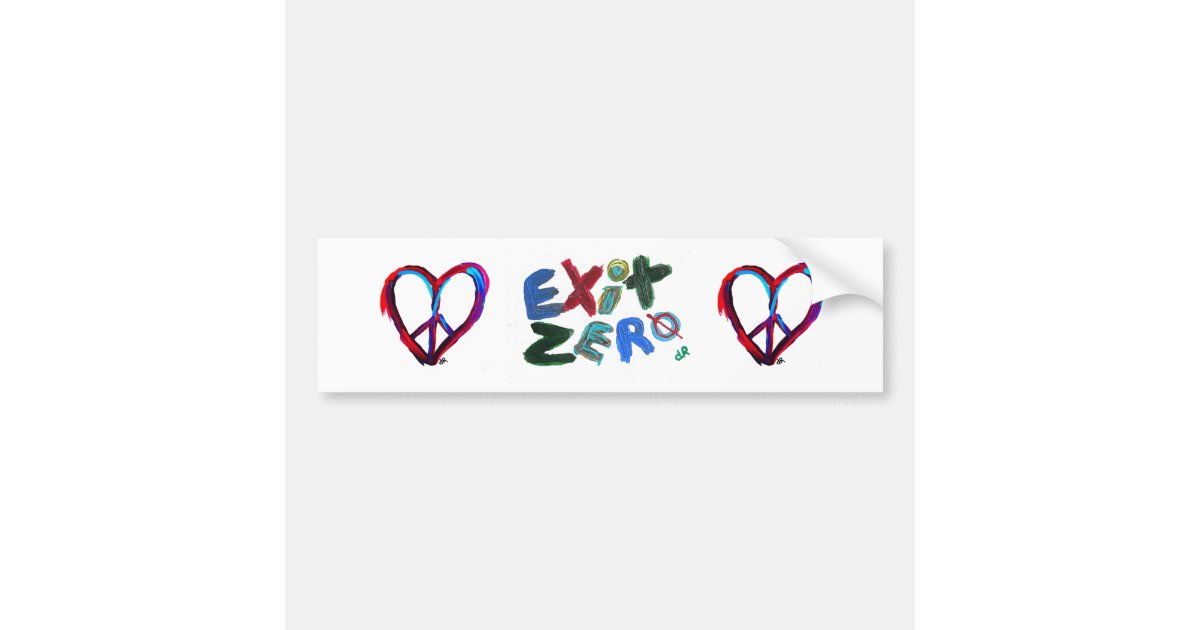 exit zero bumper sticker | Zazzle