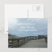 Exodus 33:14 My presence will go with you... Postcard | Zazzle