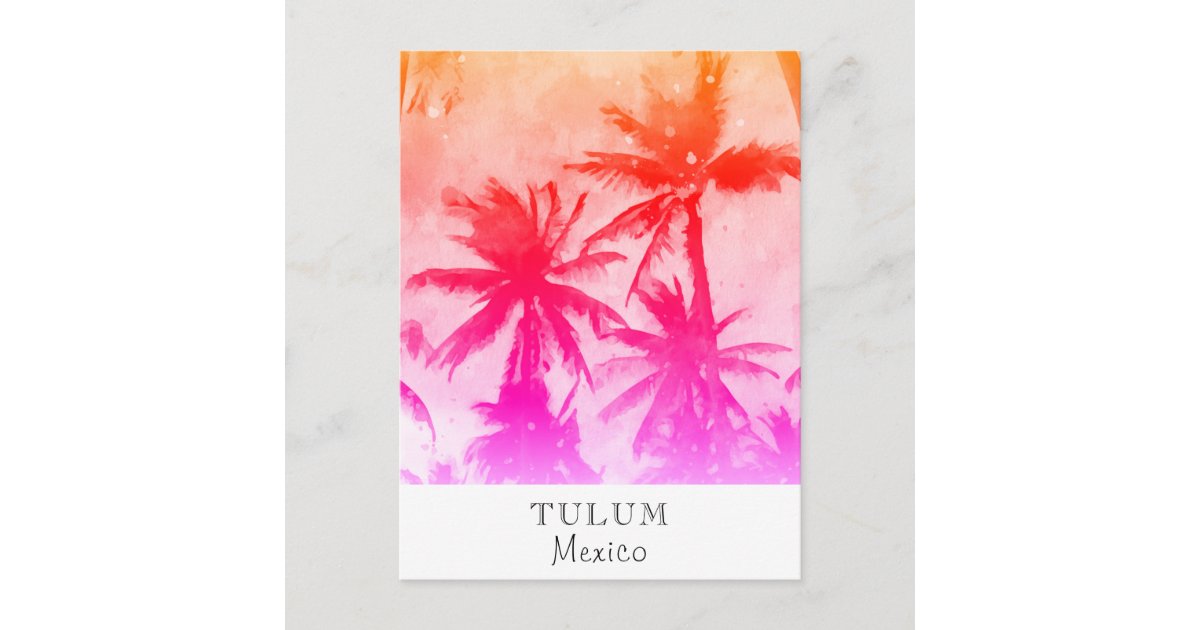 Exotic AP25 Personalize Travel - Palm Leaf Postcard | Zazzle
