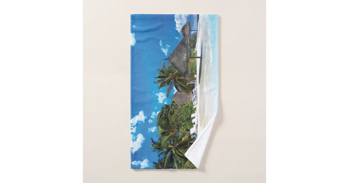 Exotic Beach Hand Towel | Zazzle