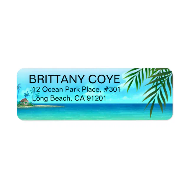 Exotic Beach Label | Zazzle