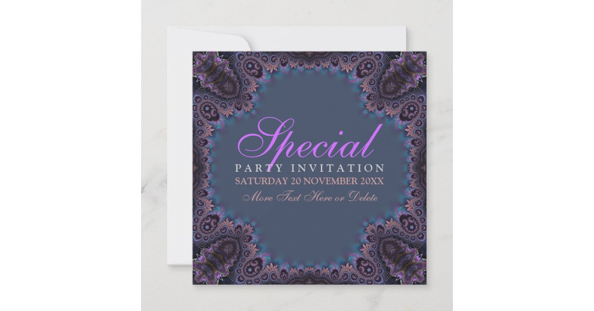 Exotic Dark Gothic Goddess Party Invitation | Zazzle