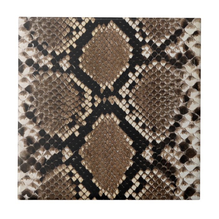 Exotic Faux Snakeskin Photographic Pattern Ceramic Tile | Zazzle.com