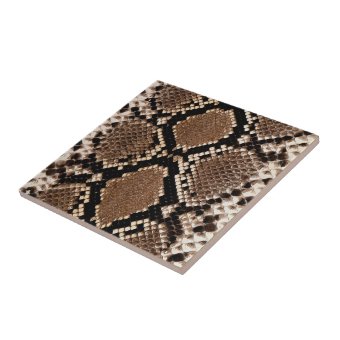 Exotic Faux Snakeskin Photographic Pattern Ceramic Tile | Zazzle