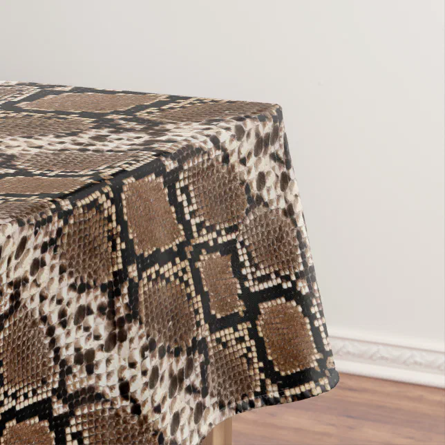 Exotic Faux Snakeskin Photographic Pattern Tablecloth | Zazzle