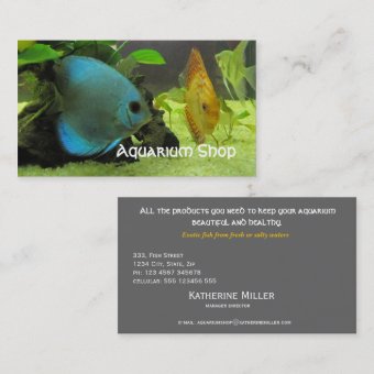 Exotic Fish Shop Business Card | Zazzle