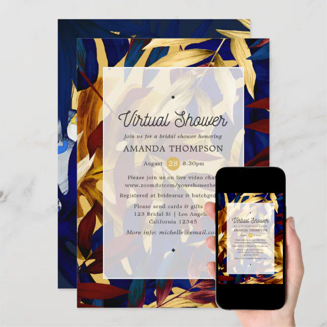 Exotic Forest Virtual Bridal Shower Invitation | Zazzle