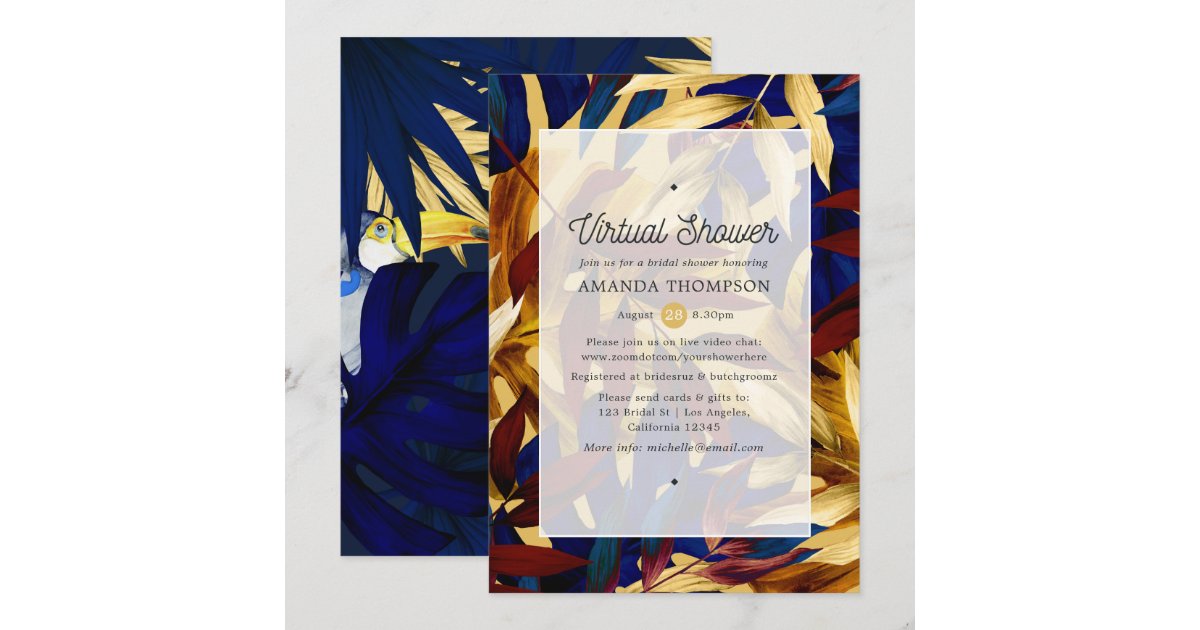 Exotic Forest Virtual Bridal Shower Invitation | Zazzle