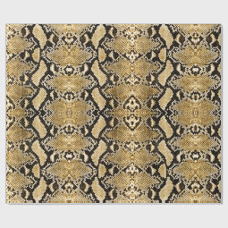 Exotic Gold Python Snakeskin Wrapping Paper | Zazzle