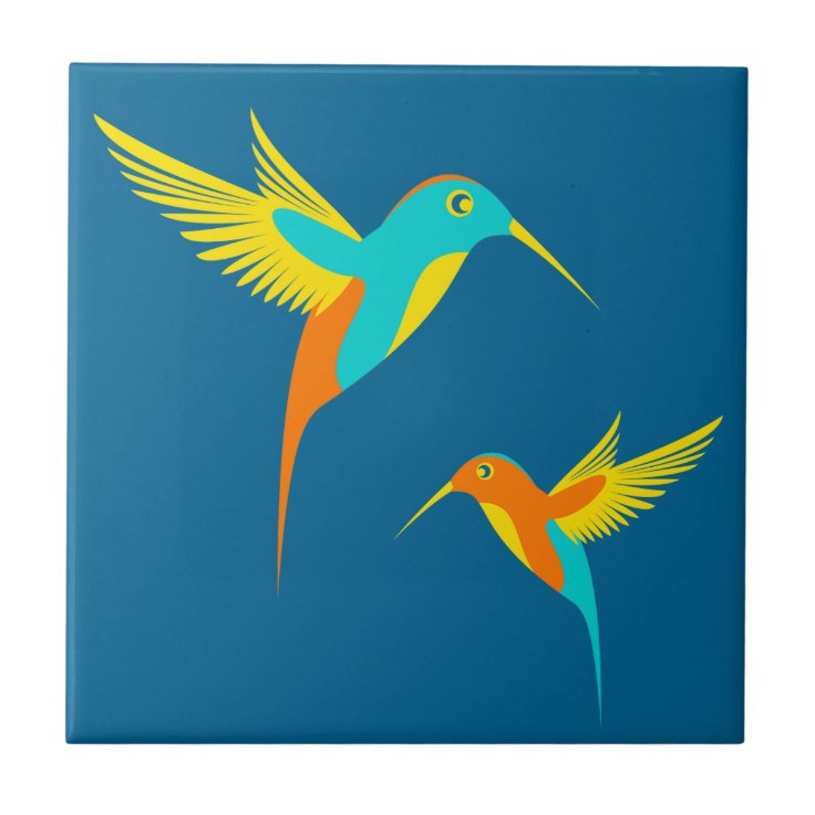 Exotic Hummingbird Ceramic Tile | Zazzle