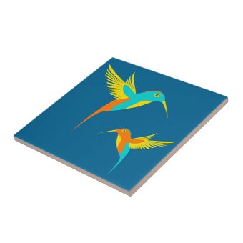 Exotic Hummingbird Ceramic Tile | Zazzle
