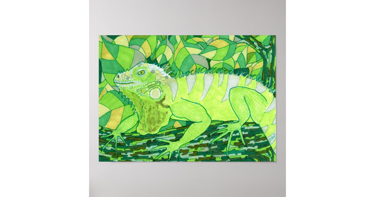 Exotic Iguana Poster | Zazzle