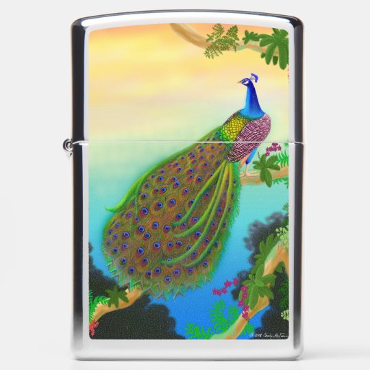 Exotic Indian Peacock Zippo Lighter | Zazzle.com