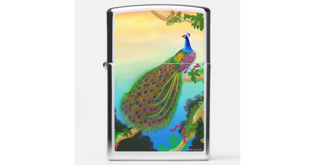Exotic Indian Peacock Zippo Lighter | Zazzle