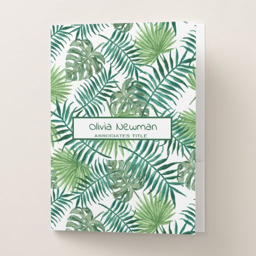 Exotic Leaves Pocket Folder | Zazzle