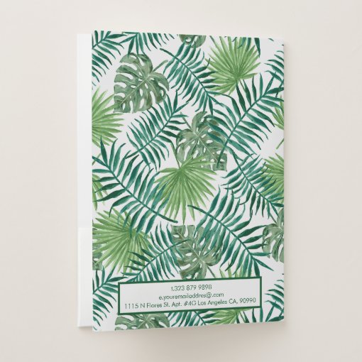 Exotic Leaves Pocket Folder | Zazzle