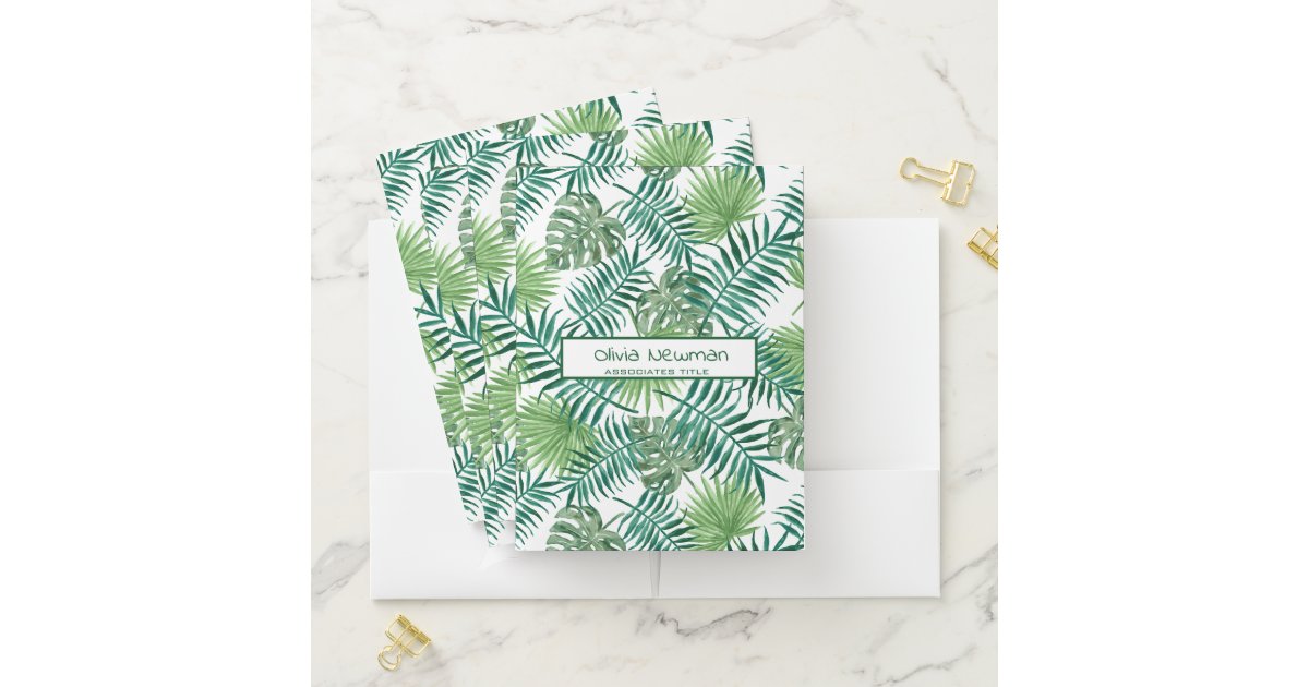 Exotic Leaves Pocket Folder | Zazzle