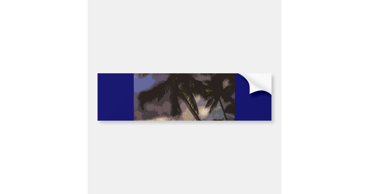 Exotic Palm Trees Bumper Sticker | Zazzle