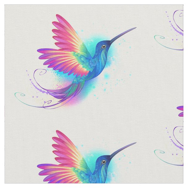 Hummingbird Fabric | Zazzle