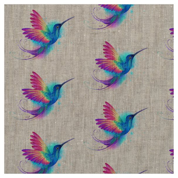 Hummingbird Fabric | Zazzle