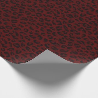 Exotic Red Spotted Leopard Animal Print Wrapping Paper | Zazzle
