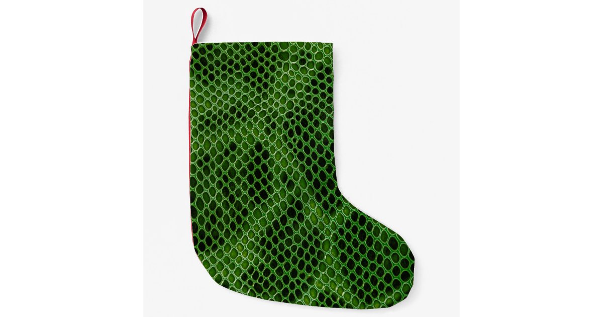 Exotic Snake Skin Background Small Christmas Stocking | Zazzle