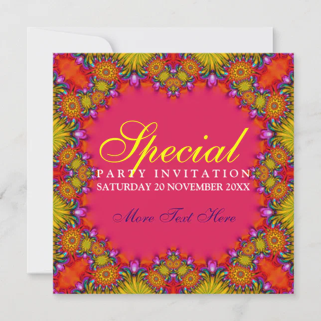 Exotic Tribal Fruity Party Invitations | Zazzle