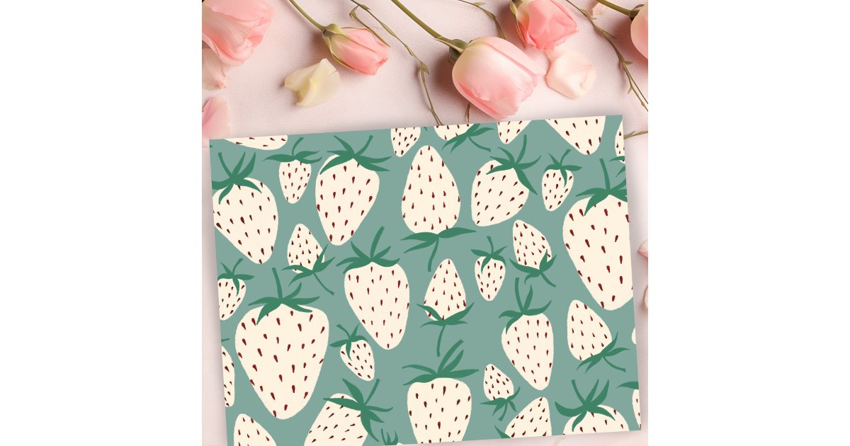 Exotic White Strawberries Love Romance Friendship Postcard | Zazzle