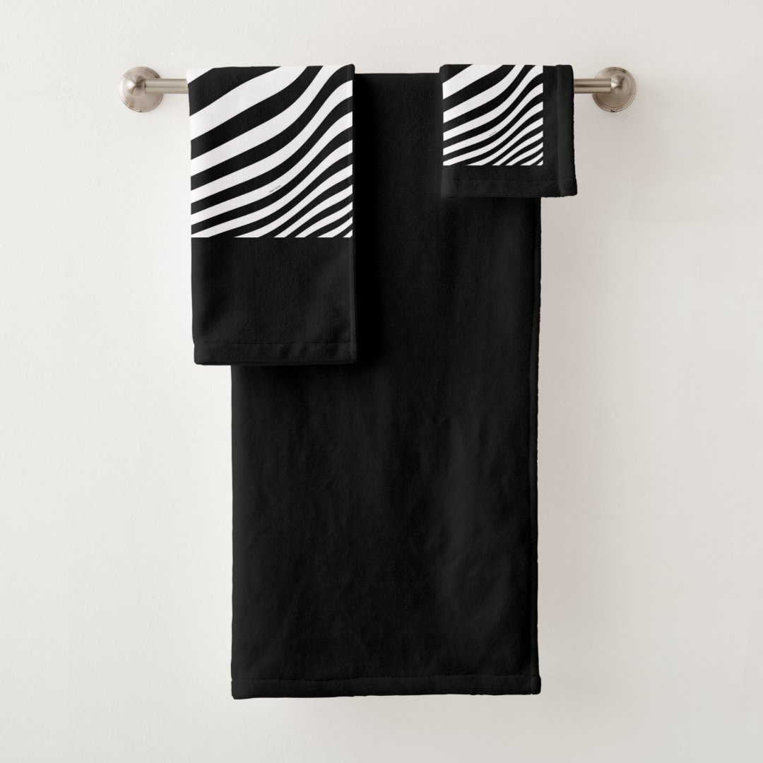 EXOTIC ZEBRA DESIGN BATH TOWEL SET | Zazzle
