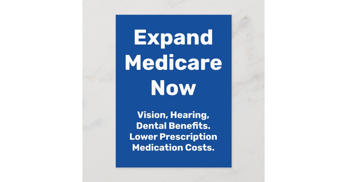 Expand Medicare Now Postcard | Zazzle