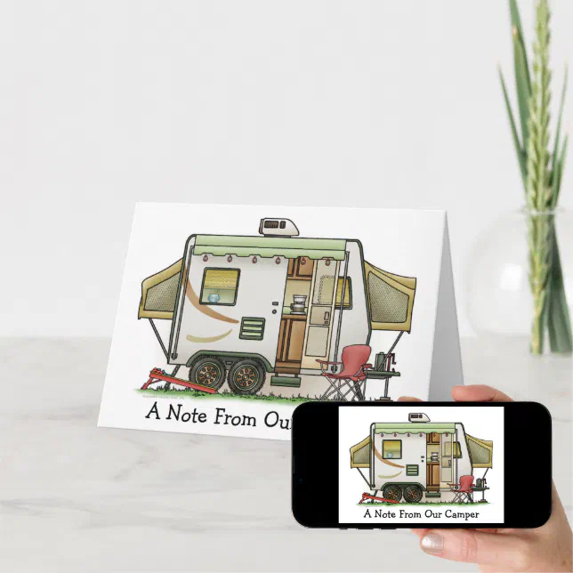 Expandable Hybred Trailer Camper Card | Zazzle