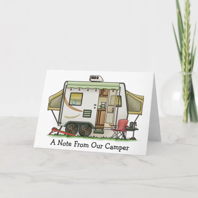 Expandable Hybred Trailer Camper Card | Zazzle