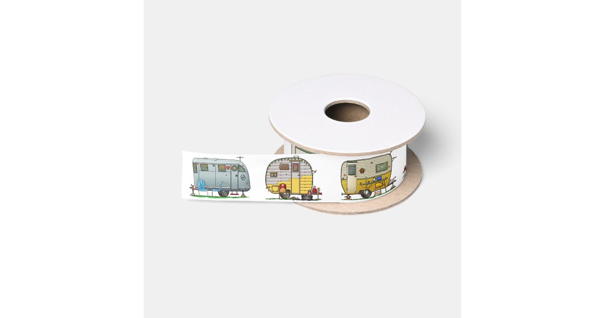 Expandable Hybred Trailer Camper Satin Ribbon | Zazzle