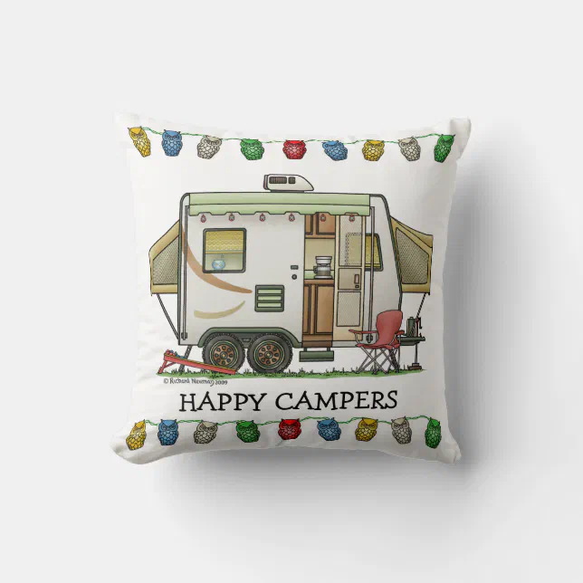 Expandable Hybred Trailer Camper Throw Pillow | Zazzle