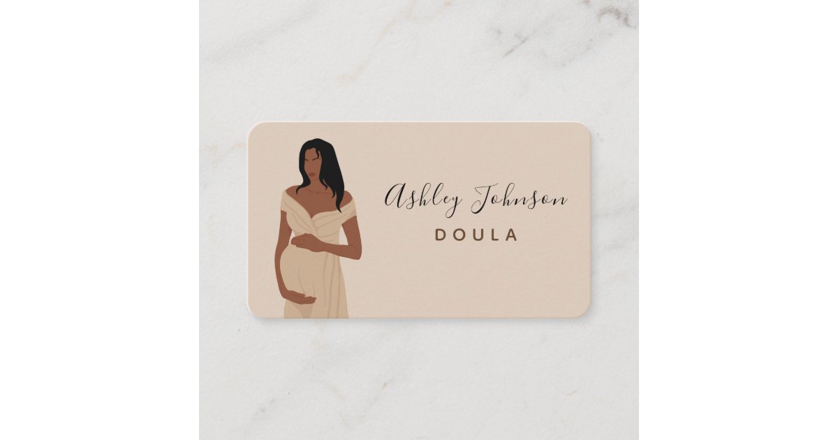 Expecting Mother Pregnant Lady Silhouette Midwife Business Card | Zazzle