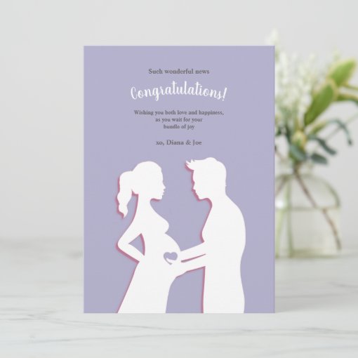 Expecting Parents Congratulations Card | Zazzle