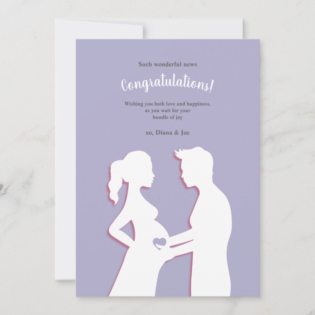 Expecting Parents Congratulations Card | Zazzle