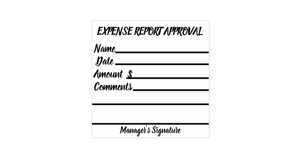 Expense Report Approval Stamp | Zazzle