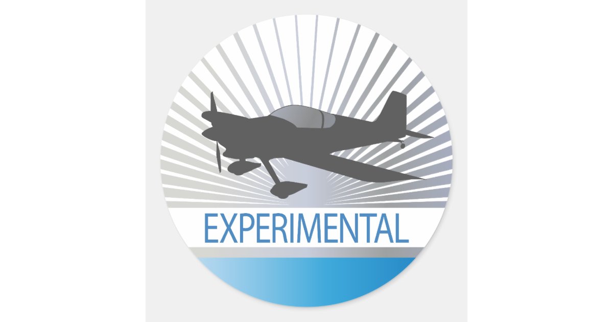 Experimental Aircraft Classic Round Sticker | Zazzle