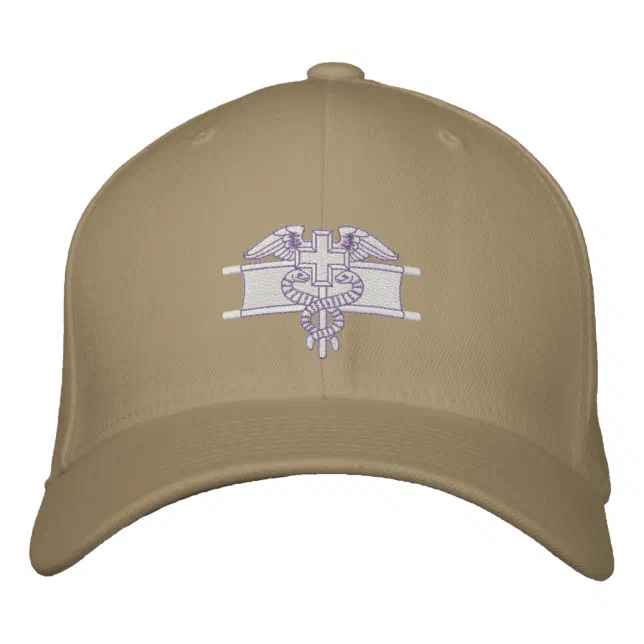 Expert Field Medical Badge Embroidered Baseball Hat | Zazzle