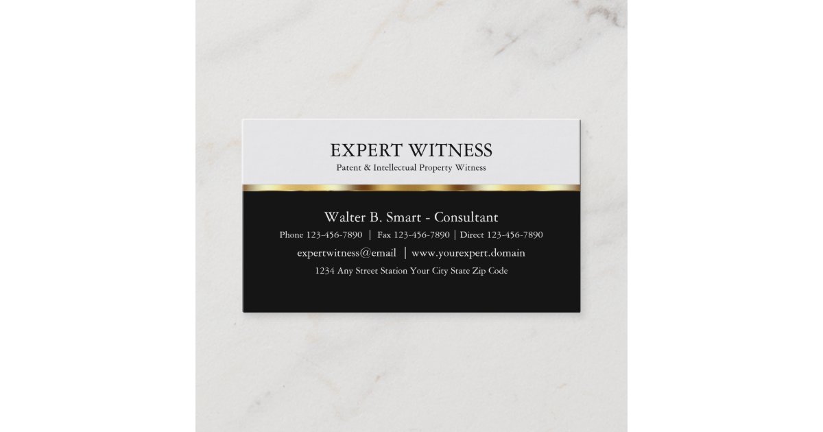 Expert Witness Business Cards | Zazzle
